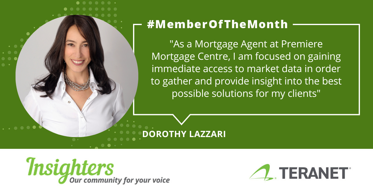 January Member of the Month - Dorothy Lazzari - Teranet Insighters - Teranet